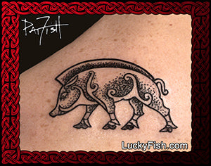 Anglo Saxon Boar Tattoos 60 Cool Boar Tattoo Designs For Men