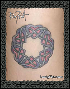 Ring of Hearts Tattoo with Celtic Design – LuckyFishArt