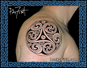 Celtic Spirit Circle Tattoo Design – LuckyFishArt