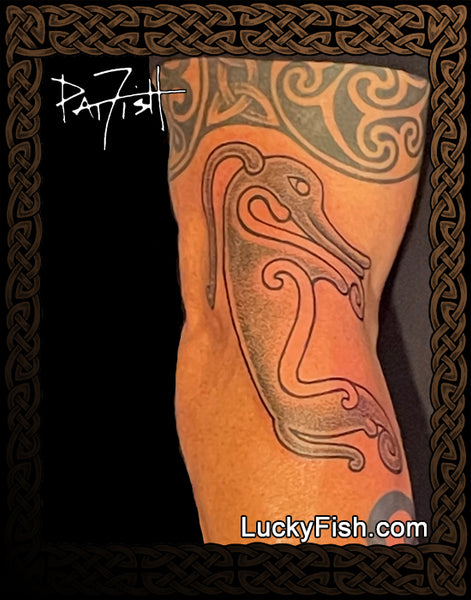 Pictish Sea Monster Tattoo Design – LuckyFishArt