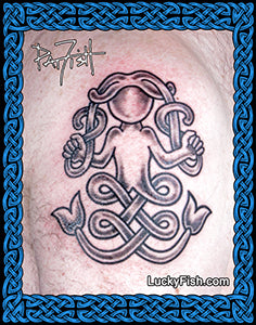 Pictish Meigle Mermaid Tattoo Design – LuckyFishArt
