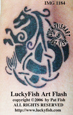 Merhorse Celtic Tribal Tattoo Design – LuckyFishArt