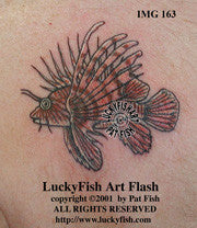 Lionfish Tattoo with Classic Design – LuckyFishArt