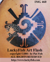 Hunab Ku Mayan Tattoo Mexican Design – LuckyFishArt