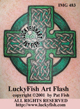 County Cork Celtic Cross Tattoo Design – LuckyFishArt