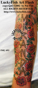 Dedication Hawaiian Lei Tattoo Design – LuckyFishArt