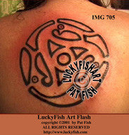 Fenris Wheel Tattoo with Celtic Design – LuckyFishArt