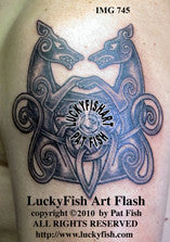 Wolf Pack Tattoo with Celtic Design – LuckyFishArt